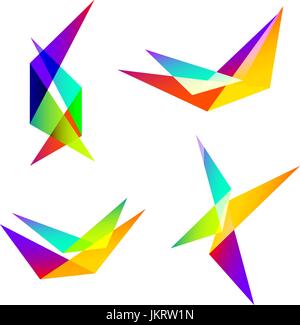 Red polygonal geometric speech bubble, stock vector Stock Vector Image ...