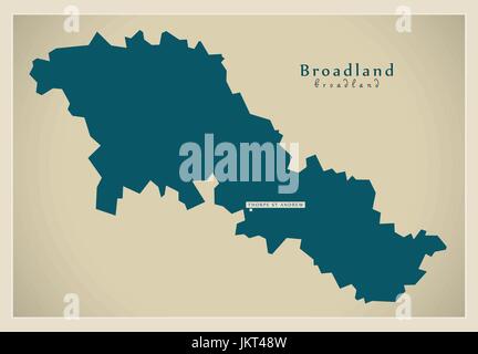 Broadland district map - England UK Stock Vector Image & Art - Alamy