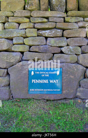 Pennine way with dry stone wall. - Yorkshire, United Kingdom : May 2022 ...