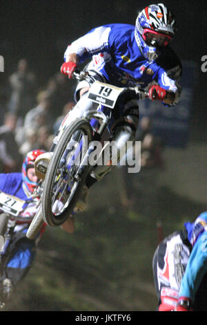 Downhill MTB / 4x MTB at Les Gets WC 2004 Stock Photo - Alamy