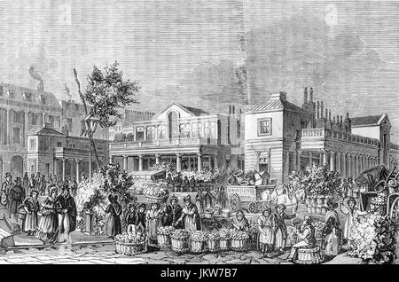 London Covent Garden Market Victorian period Stock Photo - Alamy