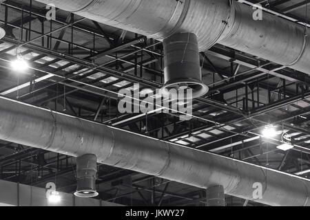 HVAC Shaft in Warehouse Building Close Up. Heating, Ventilation And Air ...