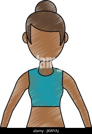 young athletic woman avatar character vector illustration design Stock ...