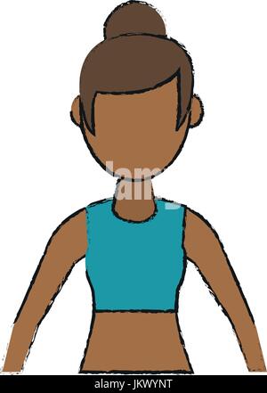 young athletic woman avatar character vector illustration design Stock ...