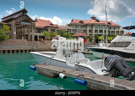 Eden Island, Eden Plaza and marina, customers in upmarket shopping ...