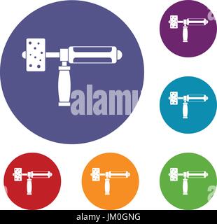 Precision grinding machine icons set vector color Stock Vector Image ...