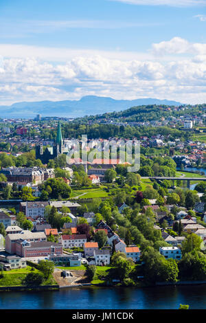 River Nidelva and cityscape, Trondheim, Sor-Trondelag, Norway Stock ...