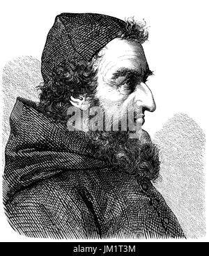 Pope Urban II (1042-1099) preaching at the Council of Clermont. It was ...