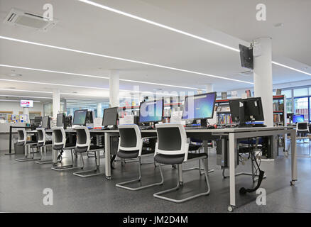 Study area in the newly rebuilt Marcus Garvey Library in London Borough ...