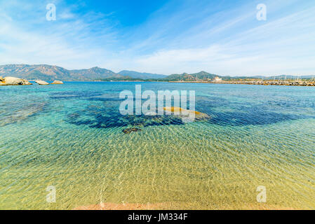 Blue water in Fortezza Vecchia shore Stock Photo - Alamy