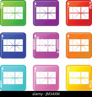 Postal parcel set color collection Stock Vector Image & Art - Alamy