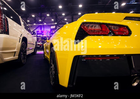 Back view of Yellow Corvette Stingray C7 Stock Photo - Alamy
