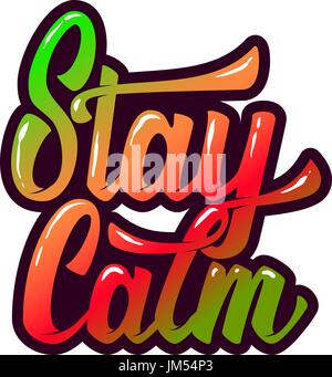 Keep Calm AND STAY COOL Lettering Illustration design Stock Vector ...