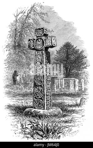 Anglo-Saxon stone cross-shaft fragment from the shaft of a larga, free ...