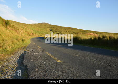 Road next to Lough Inagh lake, Connemara National Park, County Galway ...