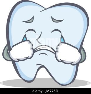 cartoon tooth crying Stock Vector Art & Illustration, Vector Image ...