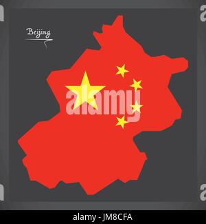 Beijing map silhouette administrative division, vector map isolated on ...