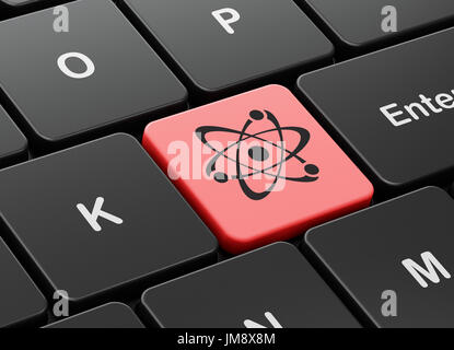 Science concept: Molecule on computer keyboard background Stock Photo ...