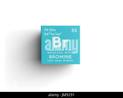 Bromine chemical element periodic table science symbol Stock Photo - Alamy
