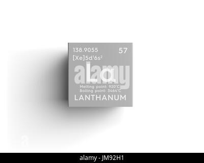 Lanthanum chemical element periodic table science symbol Stock Photo ...