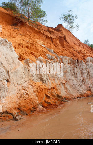 Fairy Stream in Mui Ne in Vietnam. Landmark, red sand mountain canyon ...