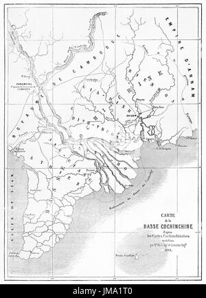 VIETNAM: River Saigon, Cochinchina, antique print 1870 Stock Photo - Alamy