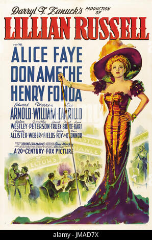 LILLIAN RUSSELL 1940 20th Century Fox film with Alice Faye Stock Photo ...