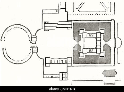 Old plan of Versailles palace. By unidentified author, published on ...