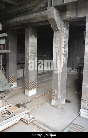 supporting structure with signs of decay and ageing at a Mollerbunker ...