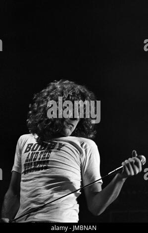 Led Zeppelin performing at the Newport Jazz Festival in Newport, RI ...