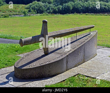 The Flodden Sword Memorial. Tweed Green. Coldstream, Scottish Borders ...