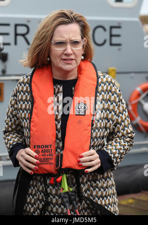Home Secretary Amber Rudd visiting one of Border Force's new coastal ...