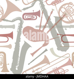 Abstract Music Background. Seamless texture with musical instruments ...