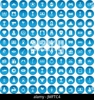 100 premium icons set blue Stock Vector Image & Art - Alamy