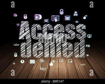 Privacy concept: Access Denied in grunge dark room Stock Photo - Alamy