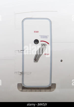 Exit row and emergency exit door, to alight (and emergency escape Stock ...