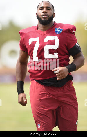 Washington Redskins defensive lineman Anthony Lanier II (72) stretches ...