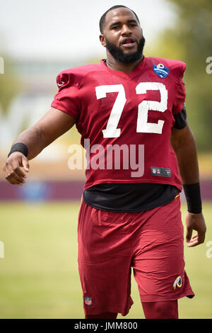 Washington Redskins defensive lineman Anthony Lanier II (72) stretches ...