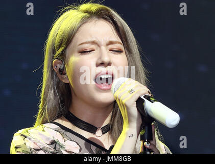 Seoul, South Korea. 27th July, 2017. British Korean singer Shannon ...