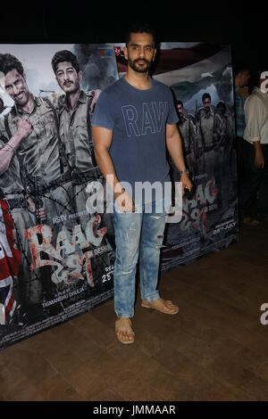 Bollywood actor Angad Bedi during the screening of film Pink in Mumbai ...