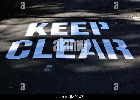Keep Clear Road Signs Stock Photo - Alamy