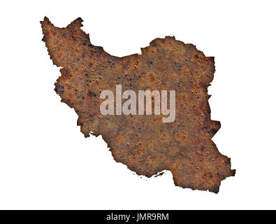 map of iran on rusty metal Stock Photo - Alamy
