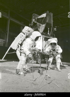 (3 April 1969) --- Two members of the Apollo 10 prime crew participate ...