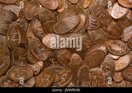 Smashed pennies Stock Photo - Alamy