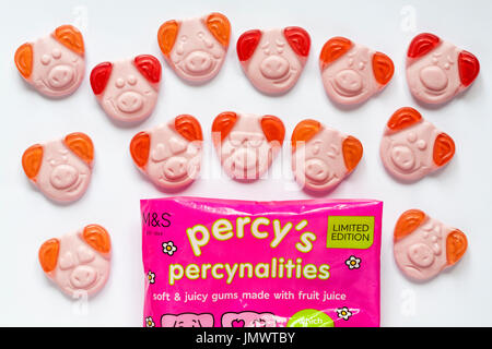 Bag of Marks & Spencer percy pig and pals sweets isolated on white Stock Photo: 47470943 - Alamy