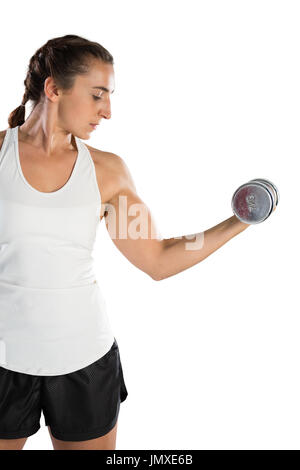 Female rugby player flexing muscles Stock Photo - Alamy