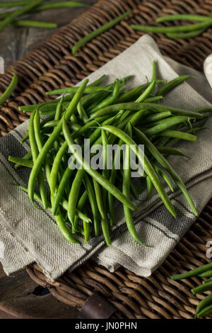Raw Organic French Green Beans Ready to Cook Stock Photo - Alamy
