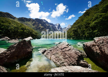 Lake MacKenzie Hut Routeburn Track Fiordland National Park Southland ...