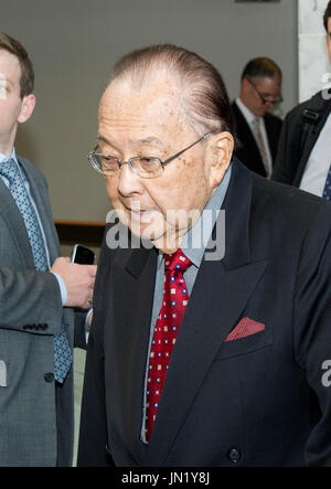 United States Senator Daniel K. Inouye (Democrat of Hawaii) listens to ...