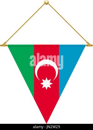 Azerbaijan Star Flag. Azerbaijani Star Shape Flag. Azeri Country ...